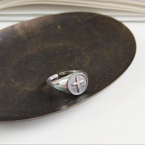 Jewelry | Vintage Sterling Silver Cross Signet Ring | Poshmark